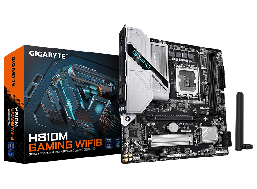 GIGABYTE H810M GAMING WIFI6 Intel Core Ultra (Series 2) LGA 1851 Motherboard, mATX, DDR5, 1x M.2 ...